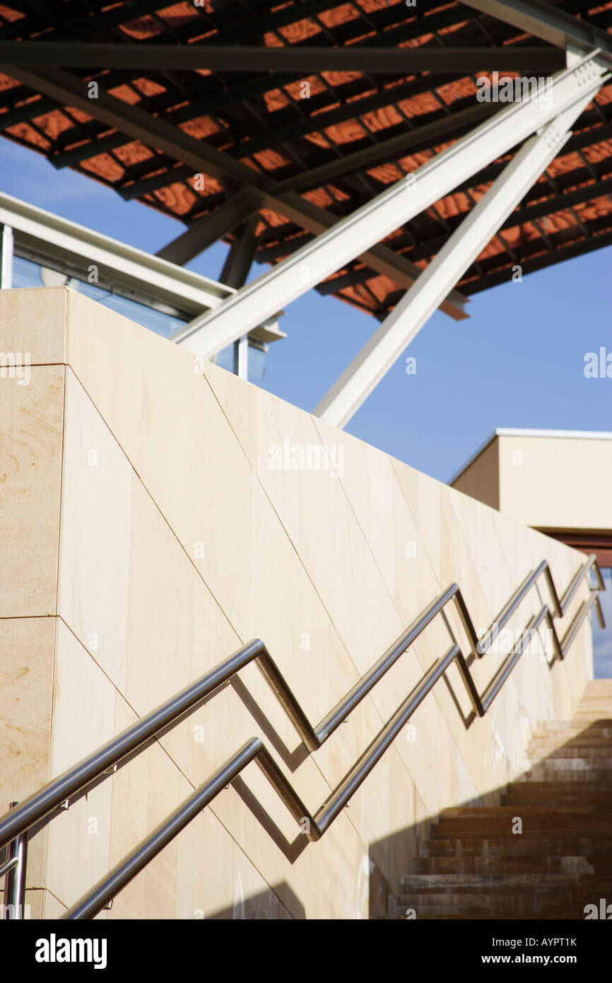 Architectural detail, stair handrail Stock Photo - Alamy