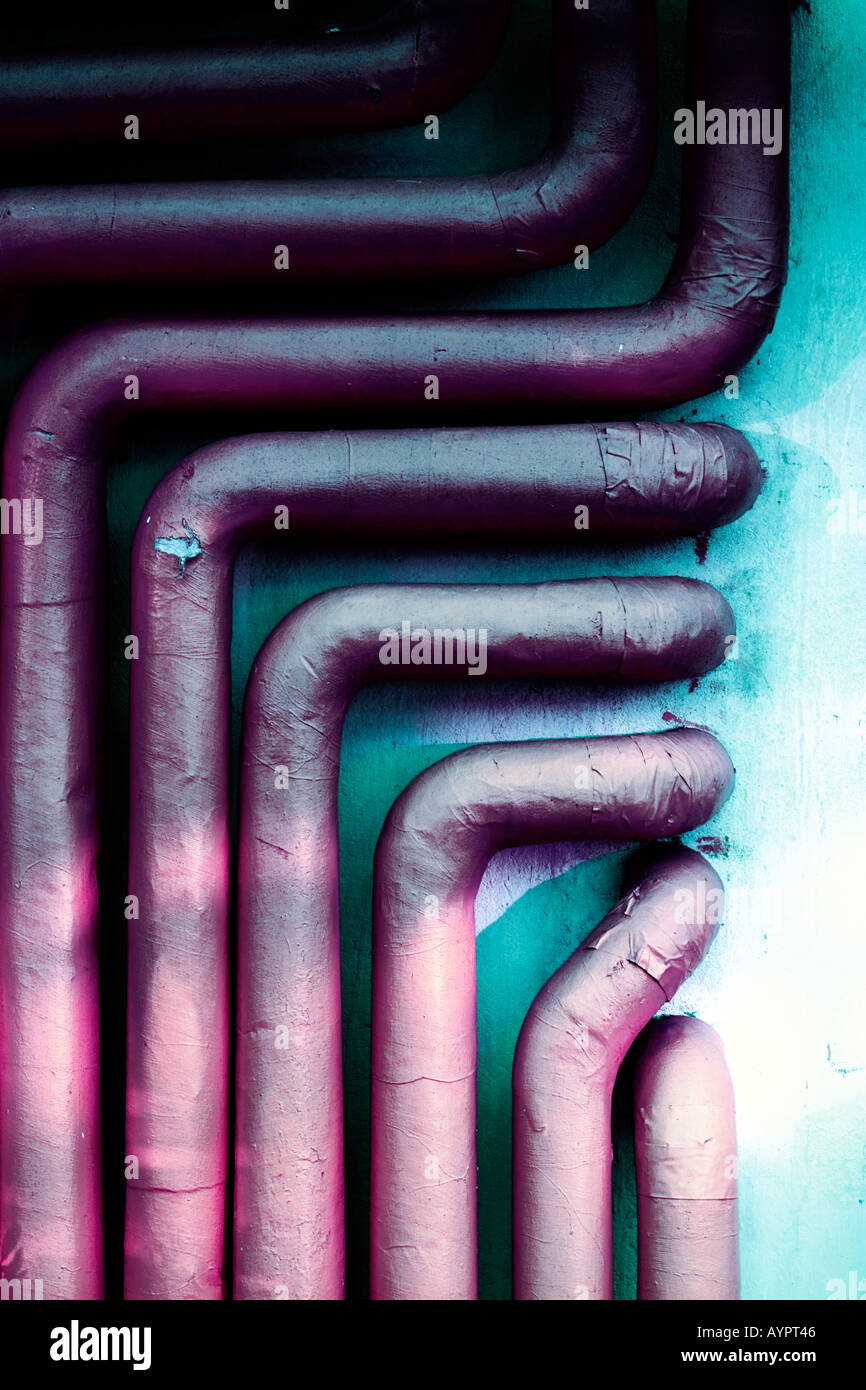 Insulated tubing water heating pipes Stock Photo - Alamy
