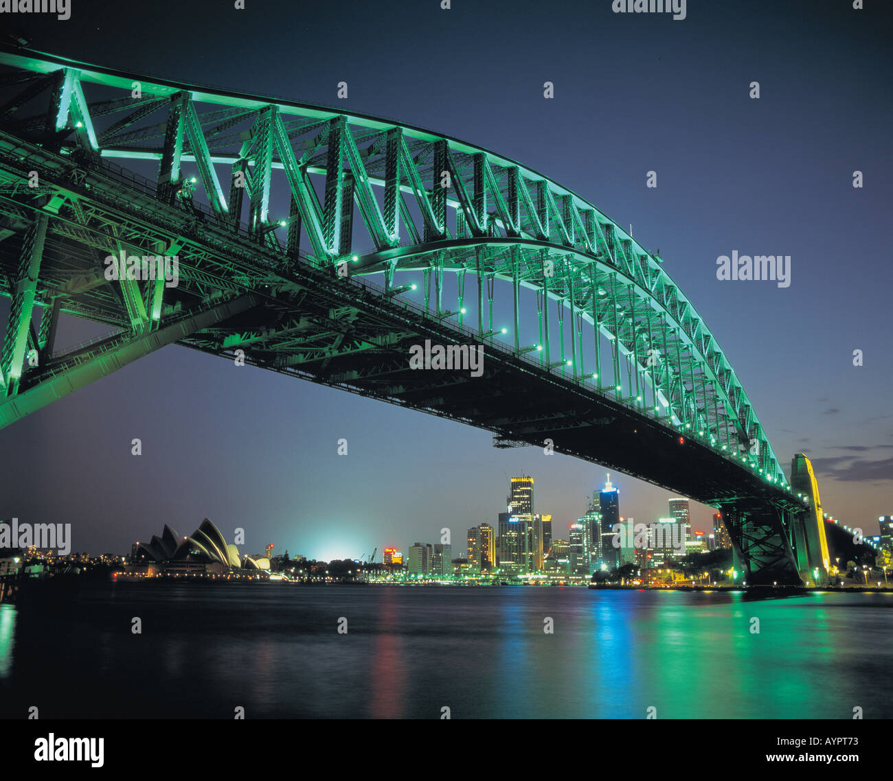City Bridge at Night Stock Photo - Alamy