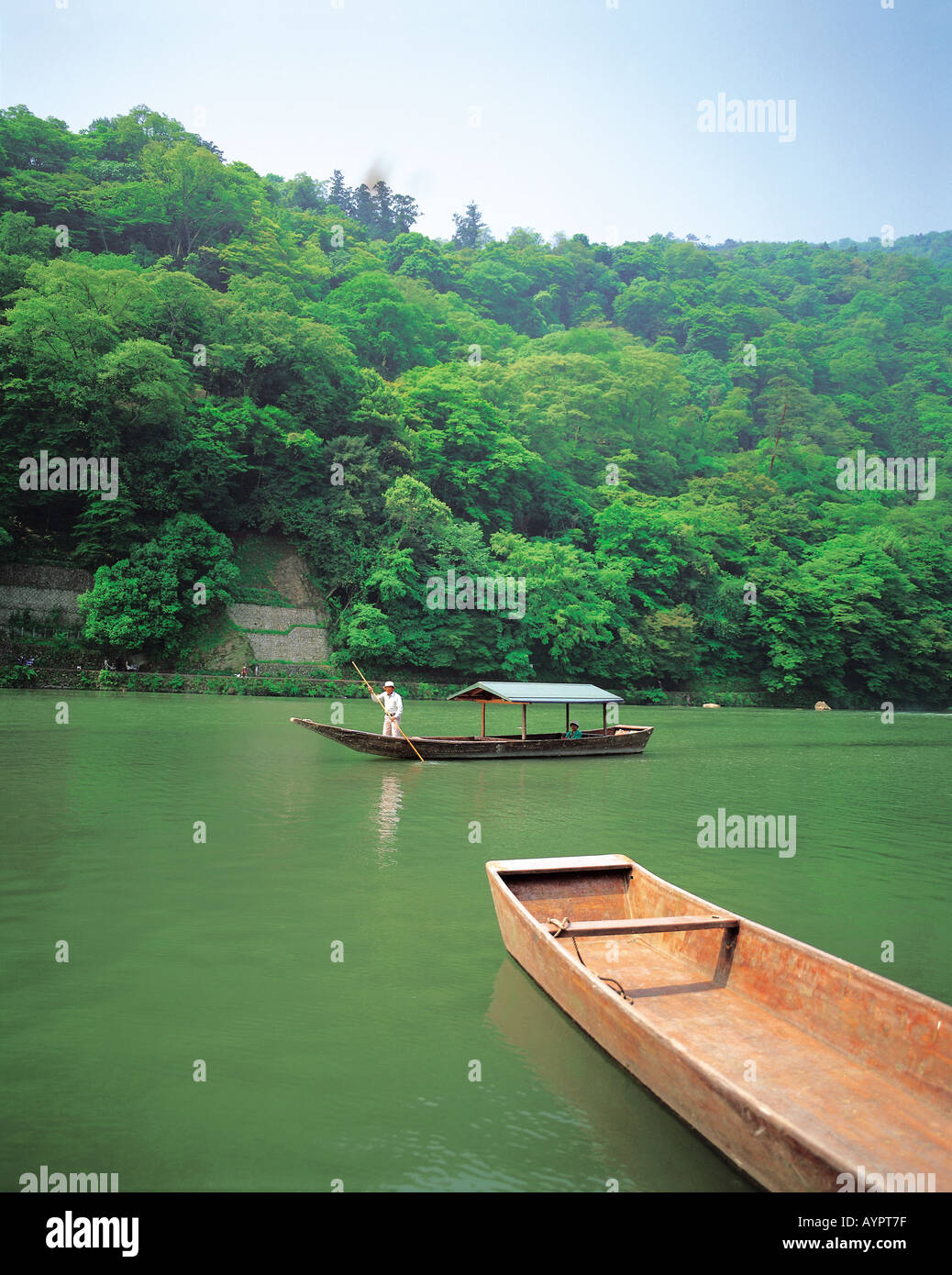Boats on River Stock Photo - Alamy