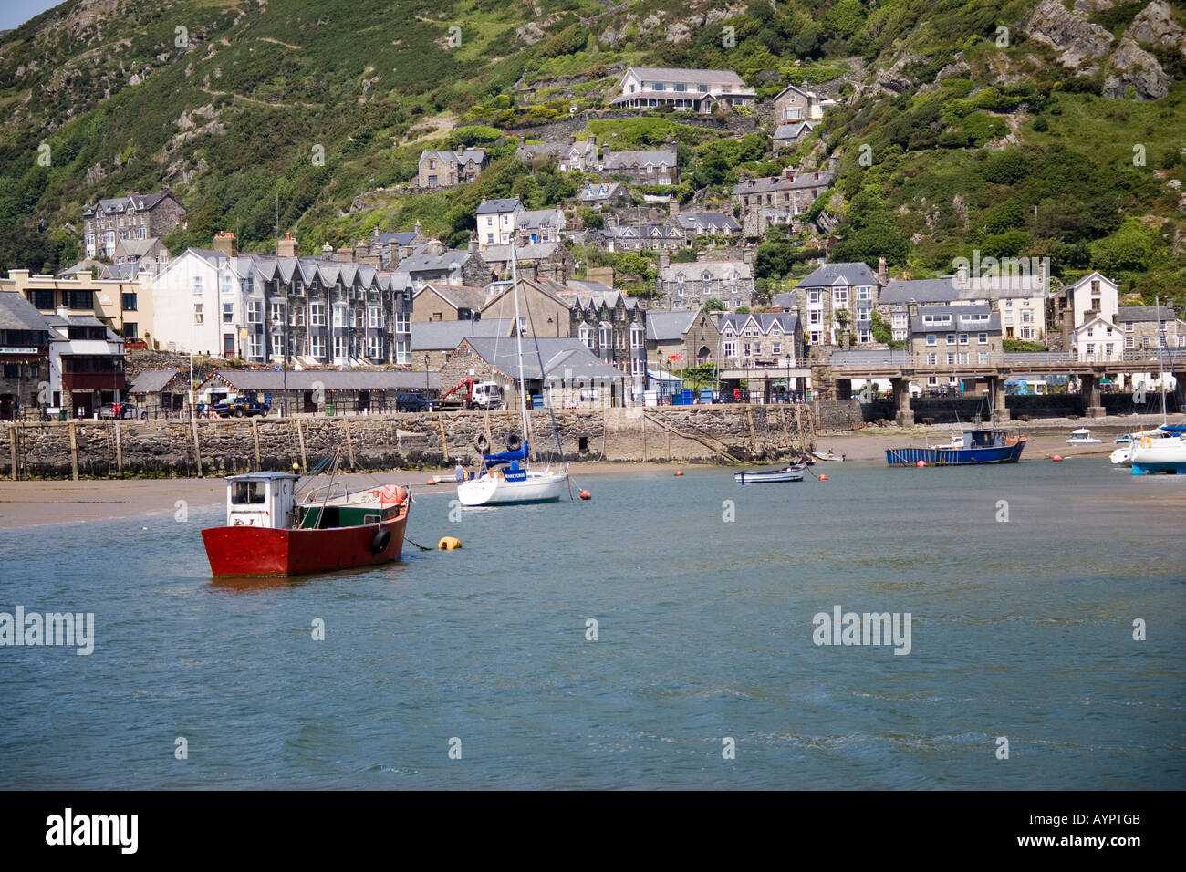 Barmouth beach harbour north wales united hi-res stock photography and ...