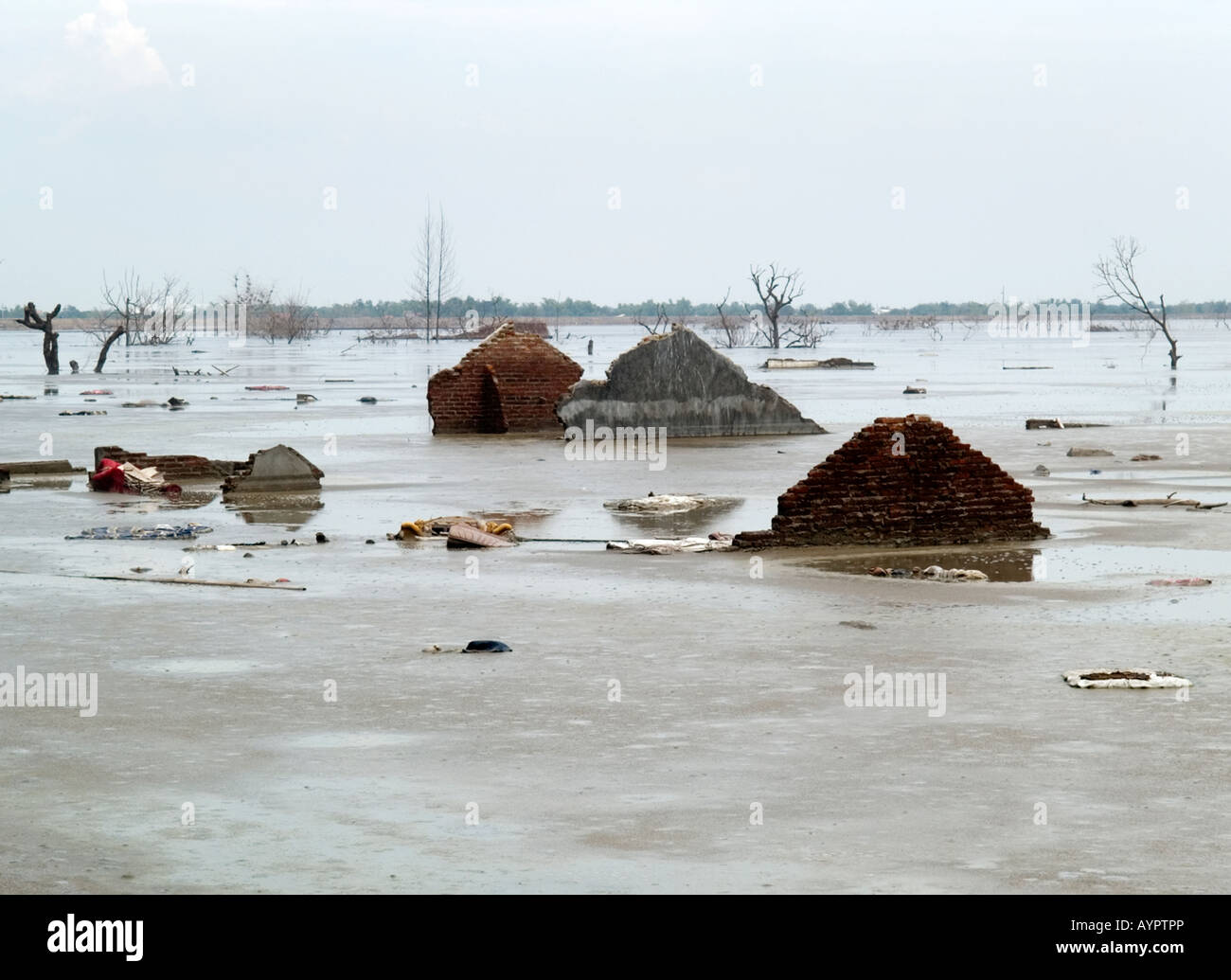 Tops of the shells of houses poking out of the hot mud that engulfed ...