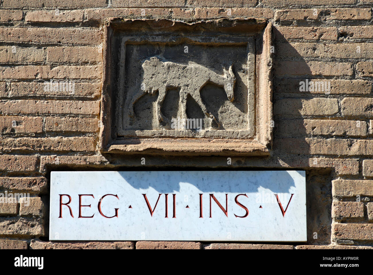 Pompeii street sign hi-res stock photography and images - Alamy