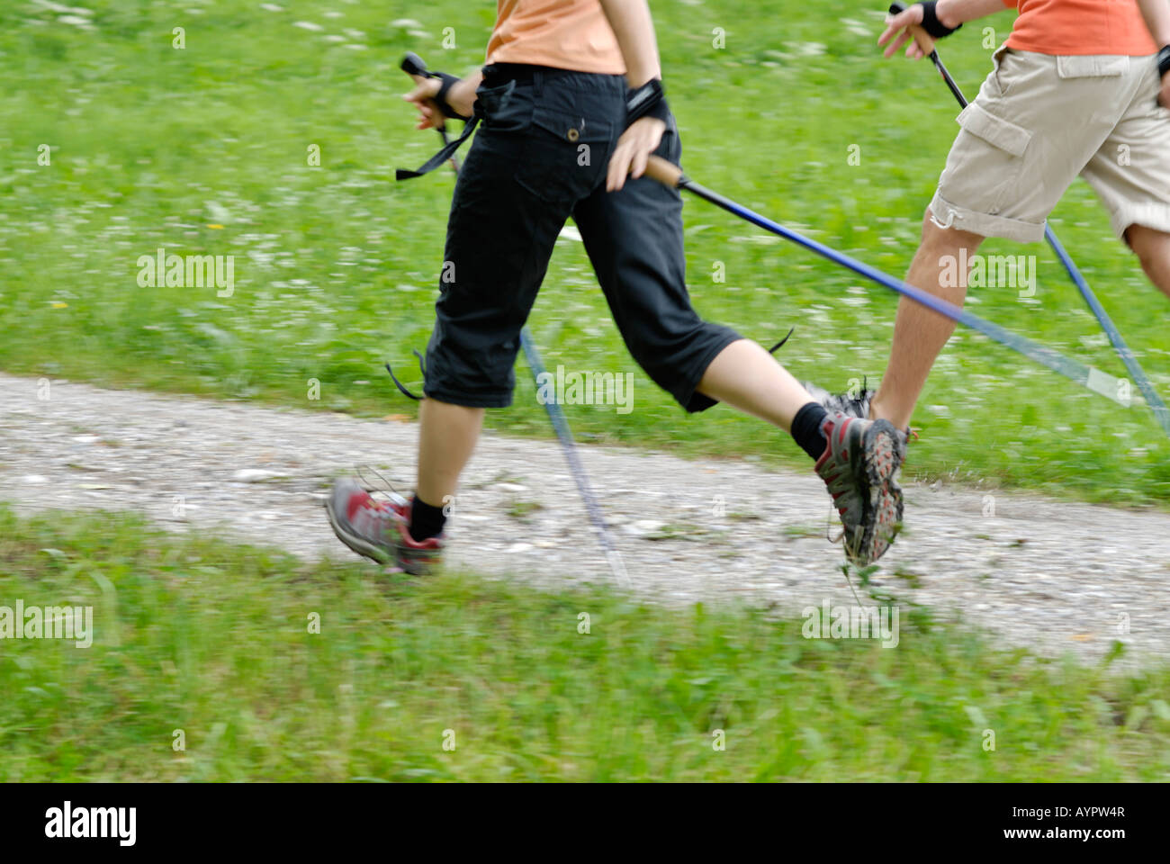 Nordic walking (ski walking Stock Photo - Alamy