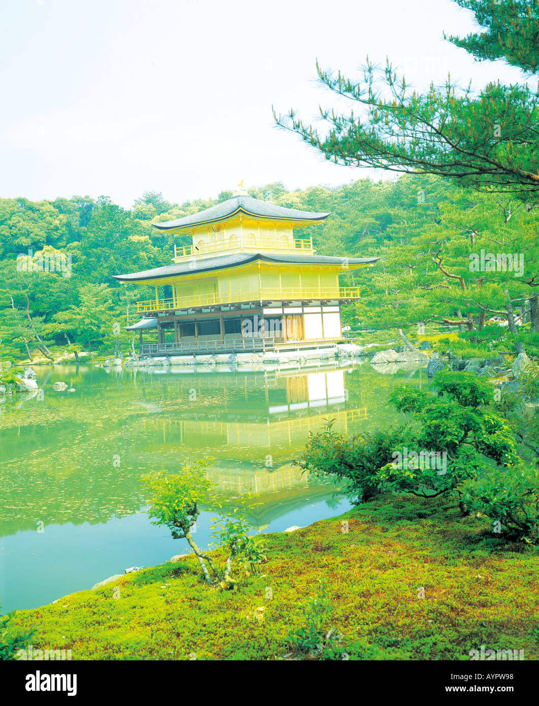 Asian Building at Pond Stock Photo - Alamy