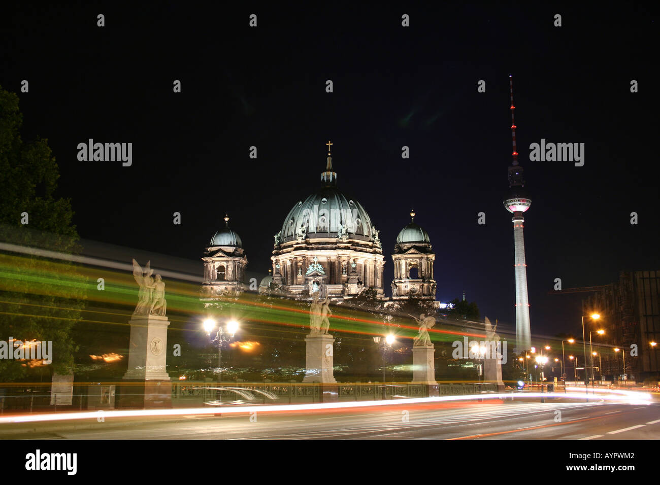 alexander platz tower and berliner dome germany Stock Photo - Alamy