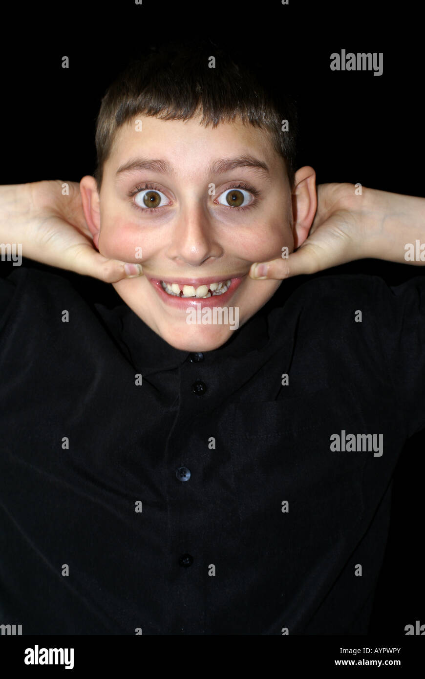 Forcing a Smile Stock Photo - Alamy
