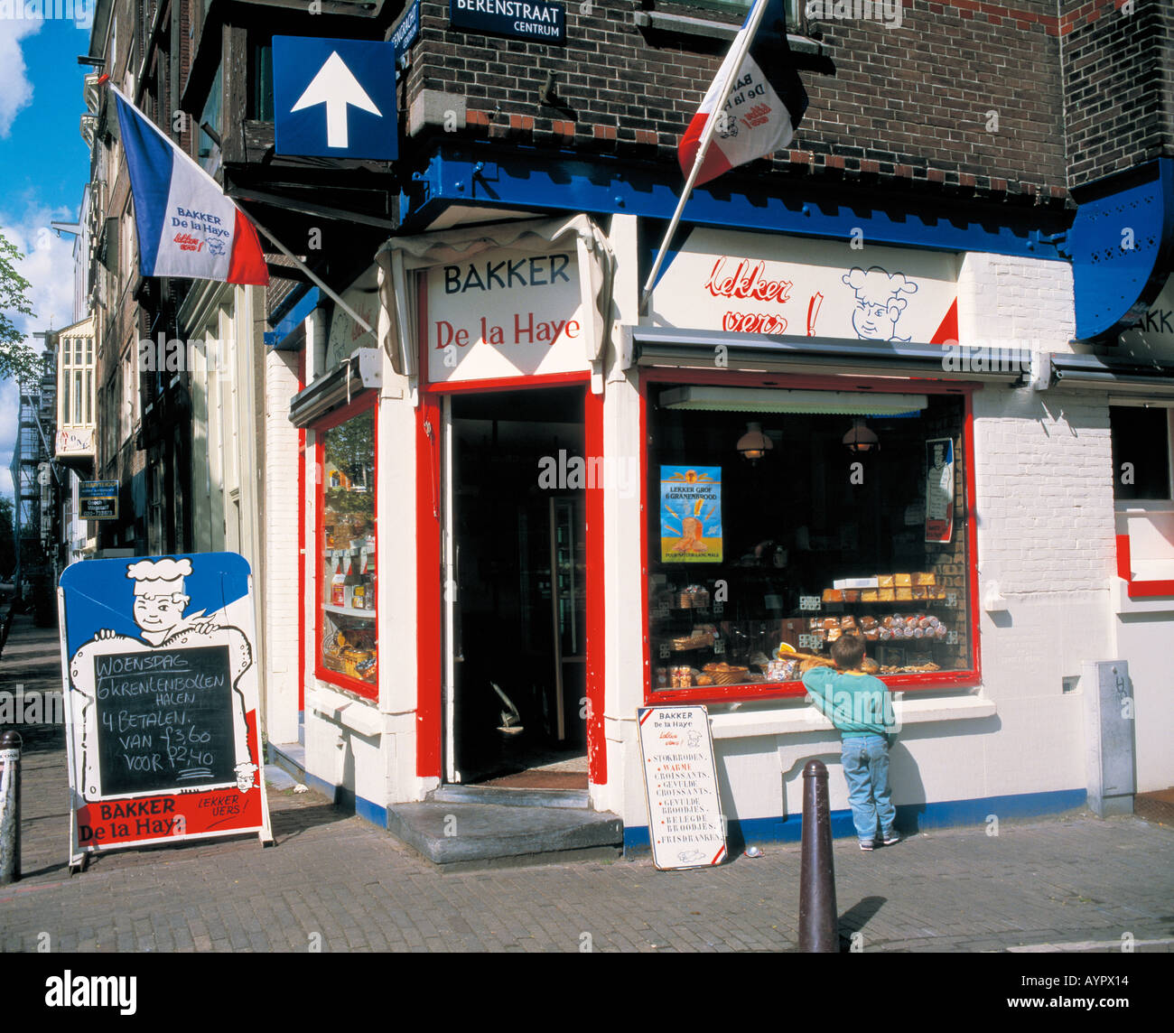 Bakery with Flag Stock Photo - Alamy