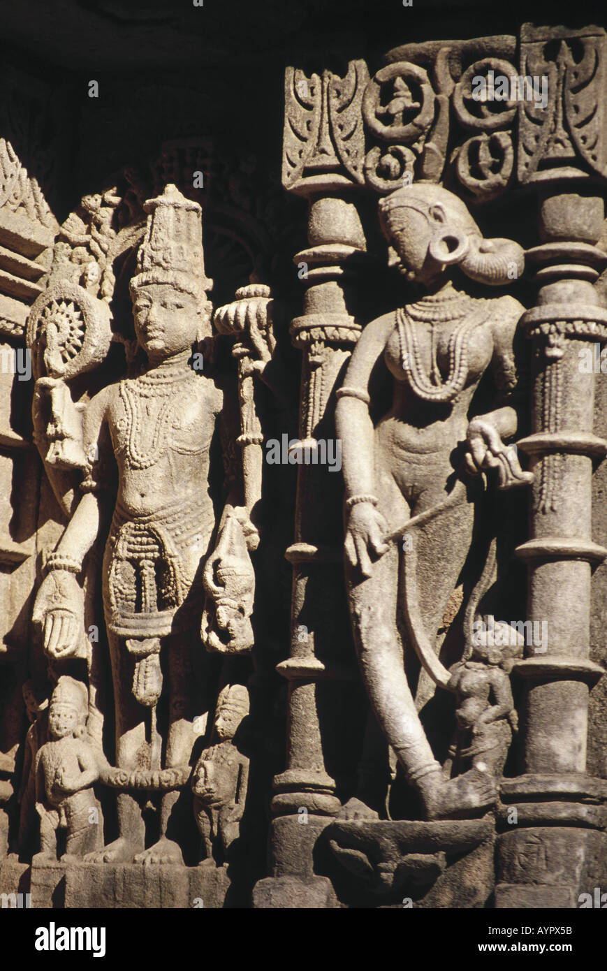 Sculpture in Rani vav Queen step well Patan Gujarat India Stock Photo ...