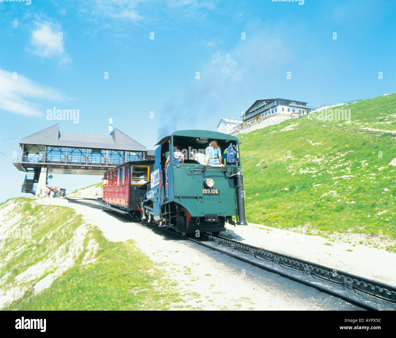 Train on Mountain Stock Photo - Alamy
