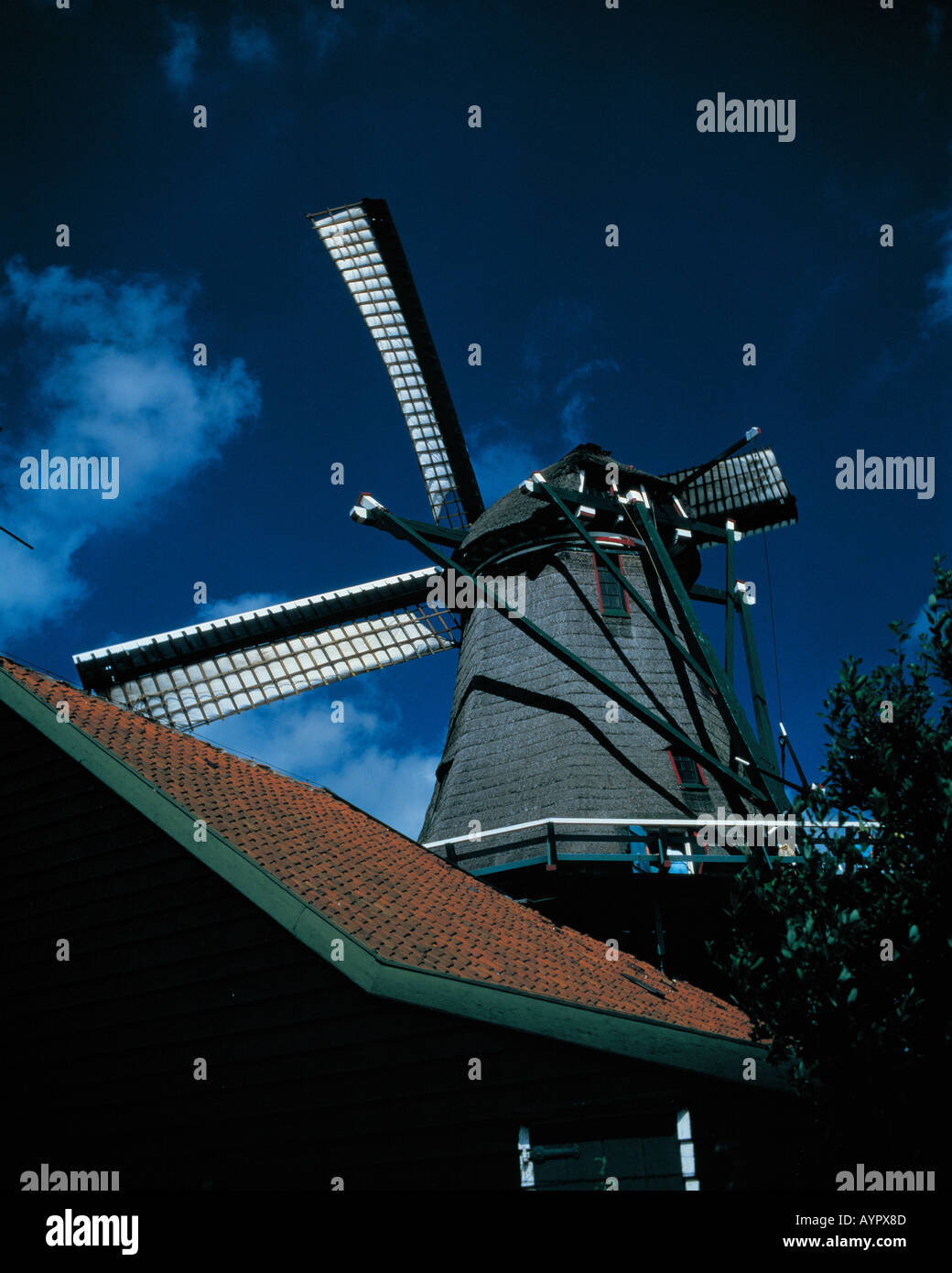 Windmill with Roof Stock Photo - Alamy