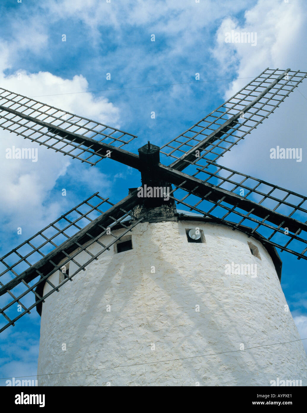 Circular Windmill with Clouds Stock Photo - Alamy