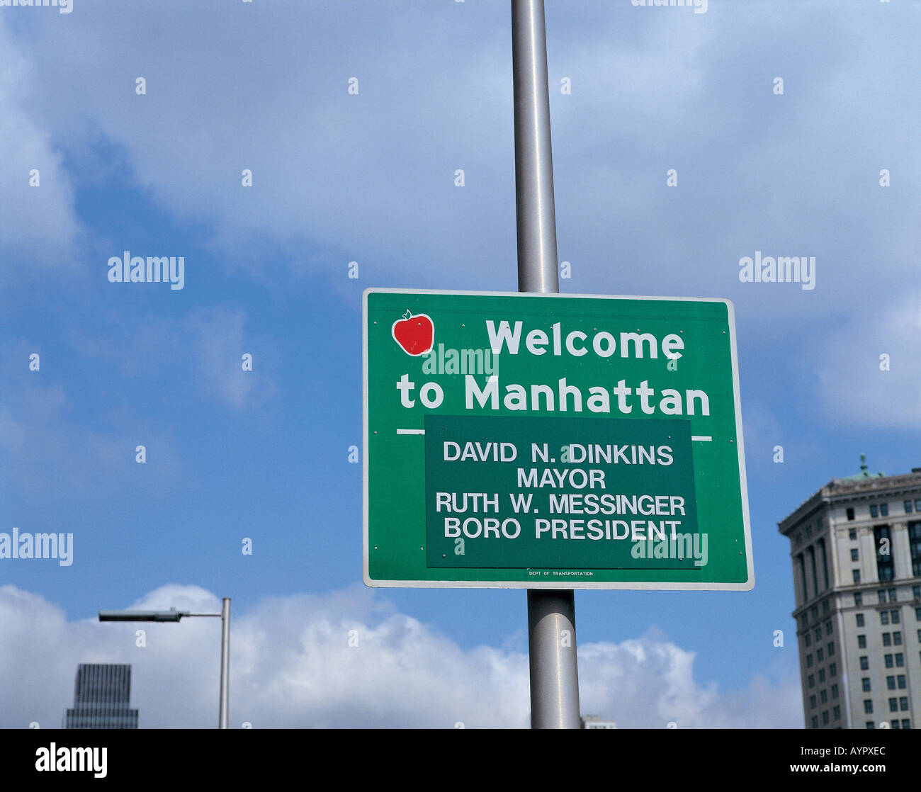 Manhattan Road Sign Stock Photo - Alamy