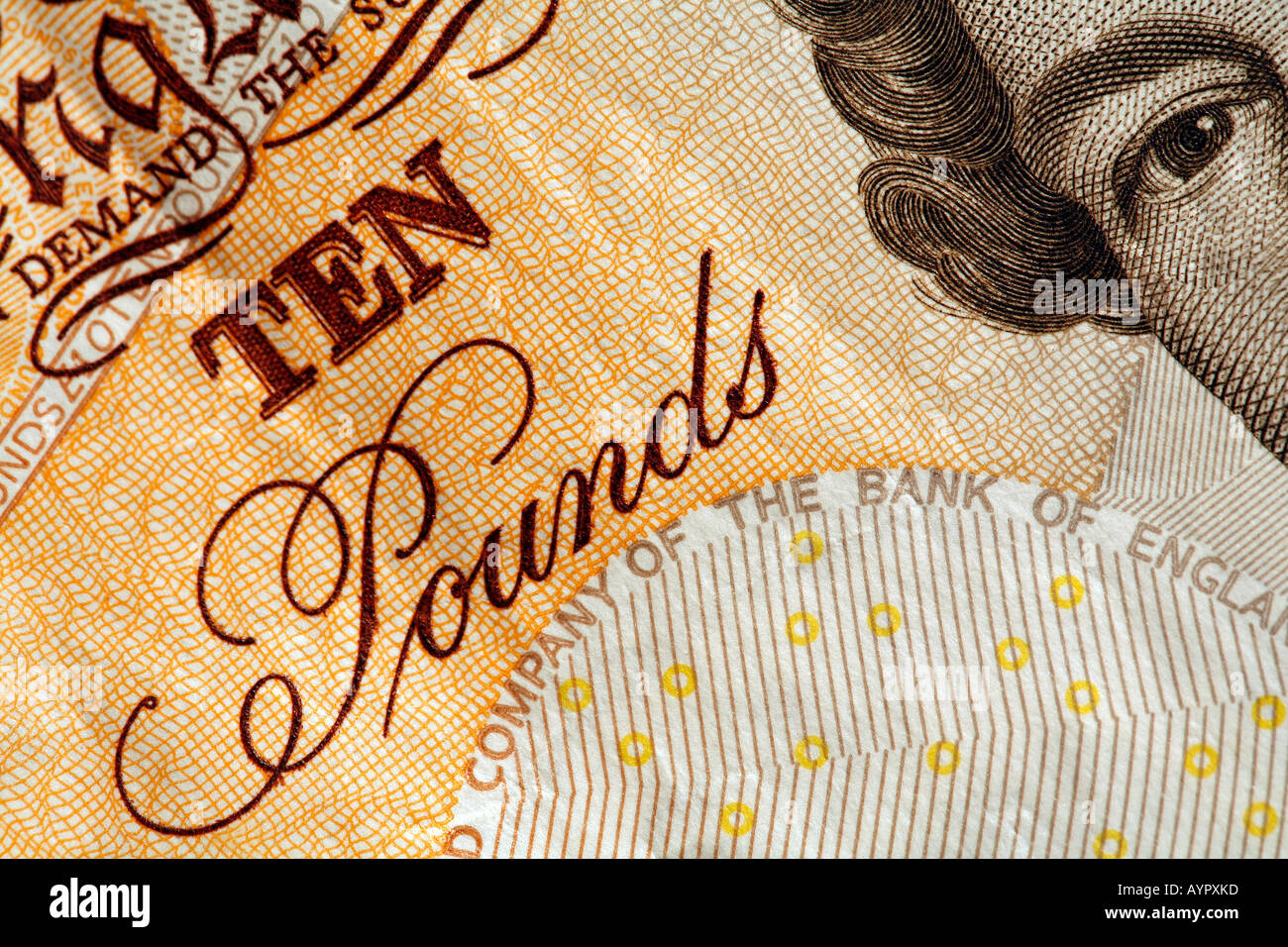 Close up of British 10 pound note Stock Photo - Alamy