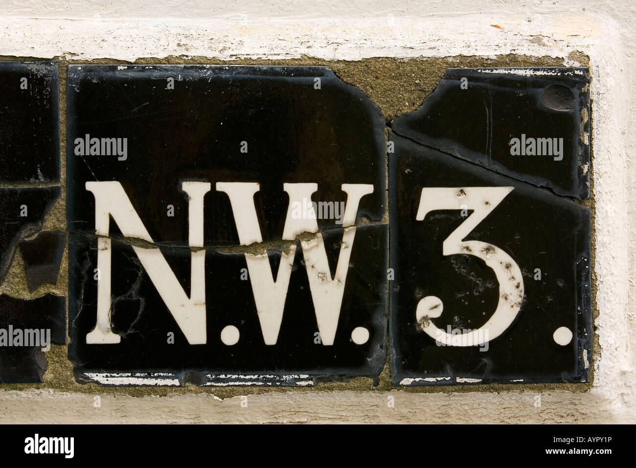 The letter NW3 from Hampstead street sign London England UK Stock Photo ...