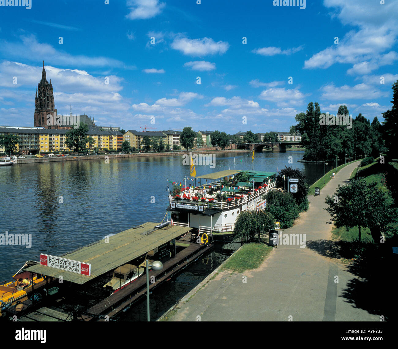 Ferry on River Stock Photo - Alamy