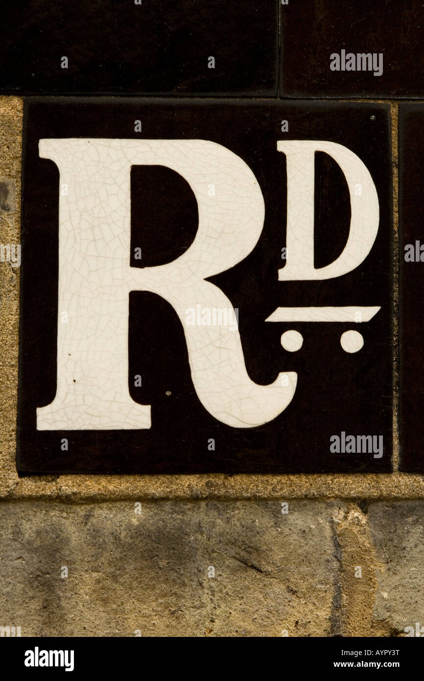 The letter rd from road sign London England UK Stock Photo - Alamy