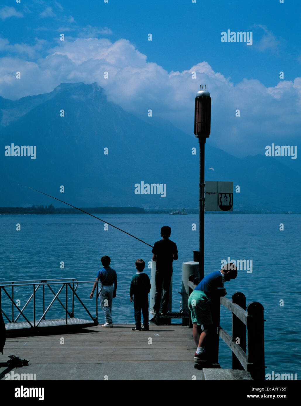 Fishing with Children Stock Photo - Alamy