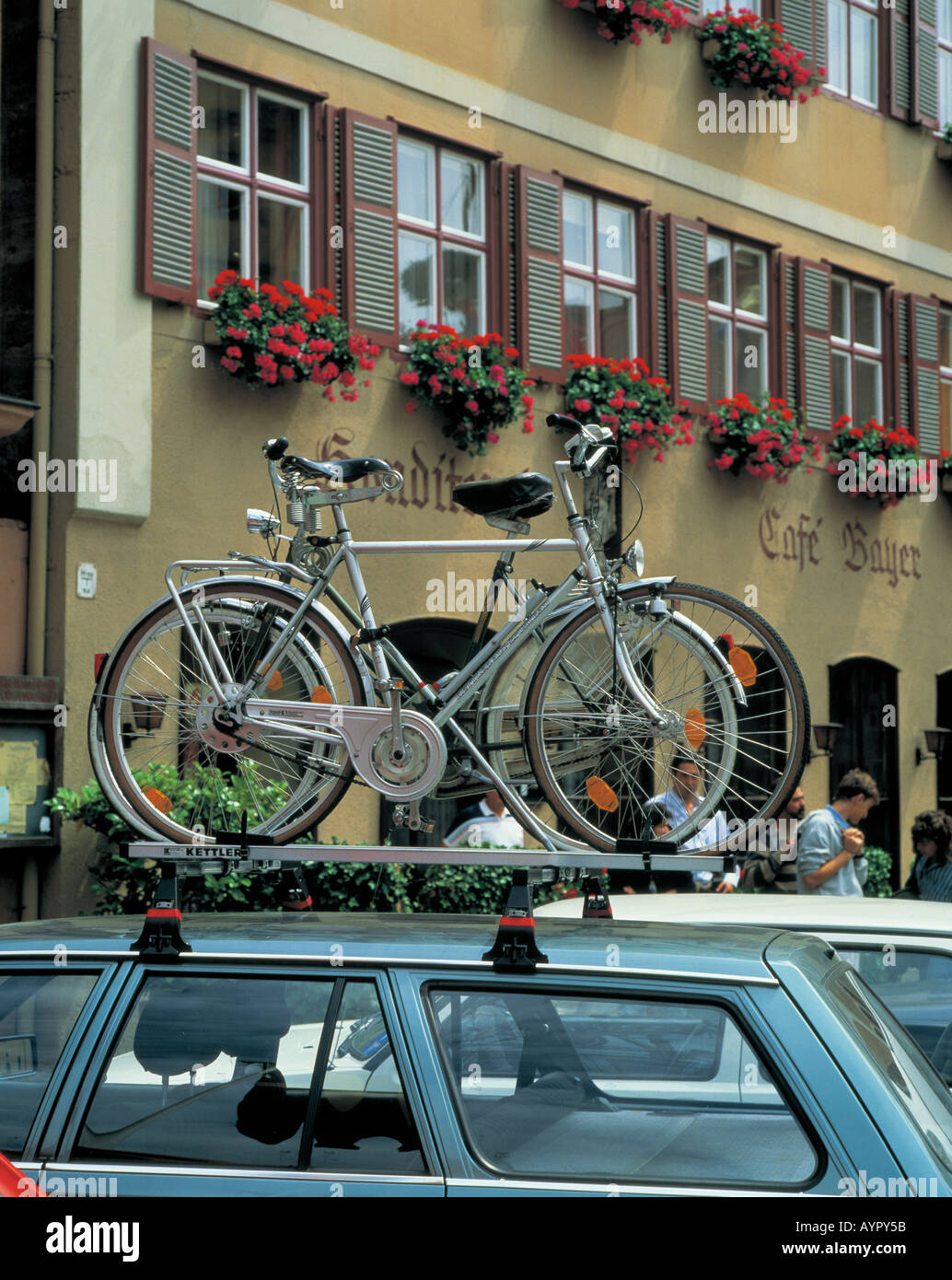 Bicycle on Car Stock Photo - Alamy