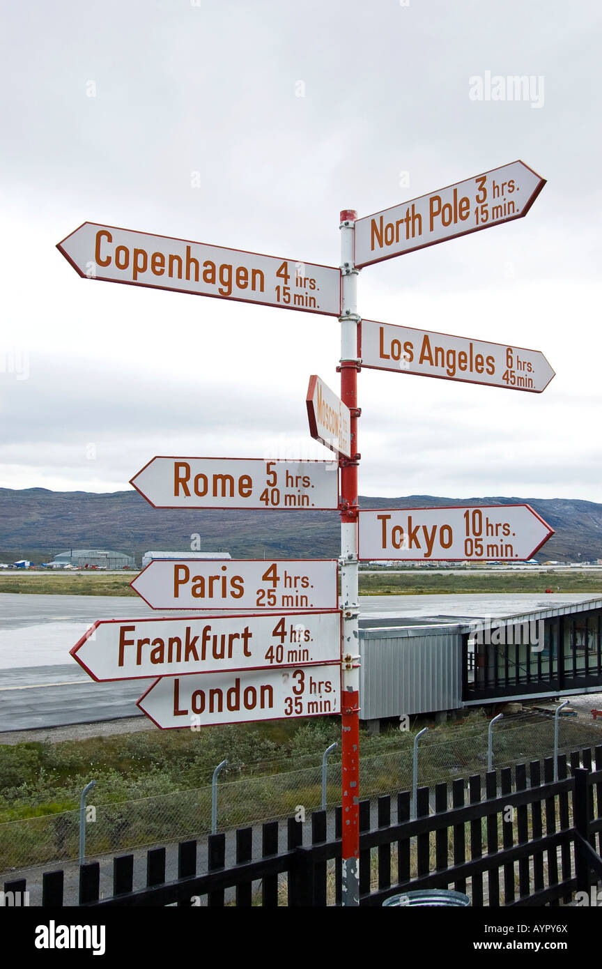 Directional sign greenland hi-res stock photography and images - Alamy