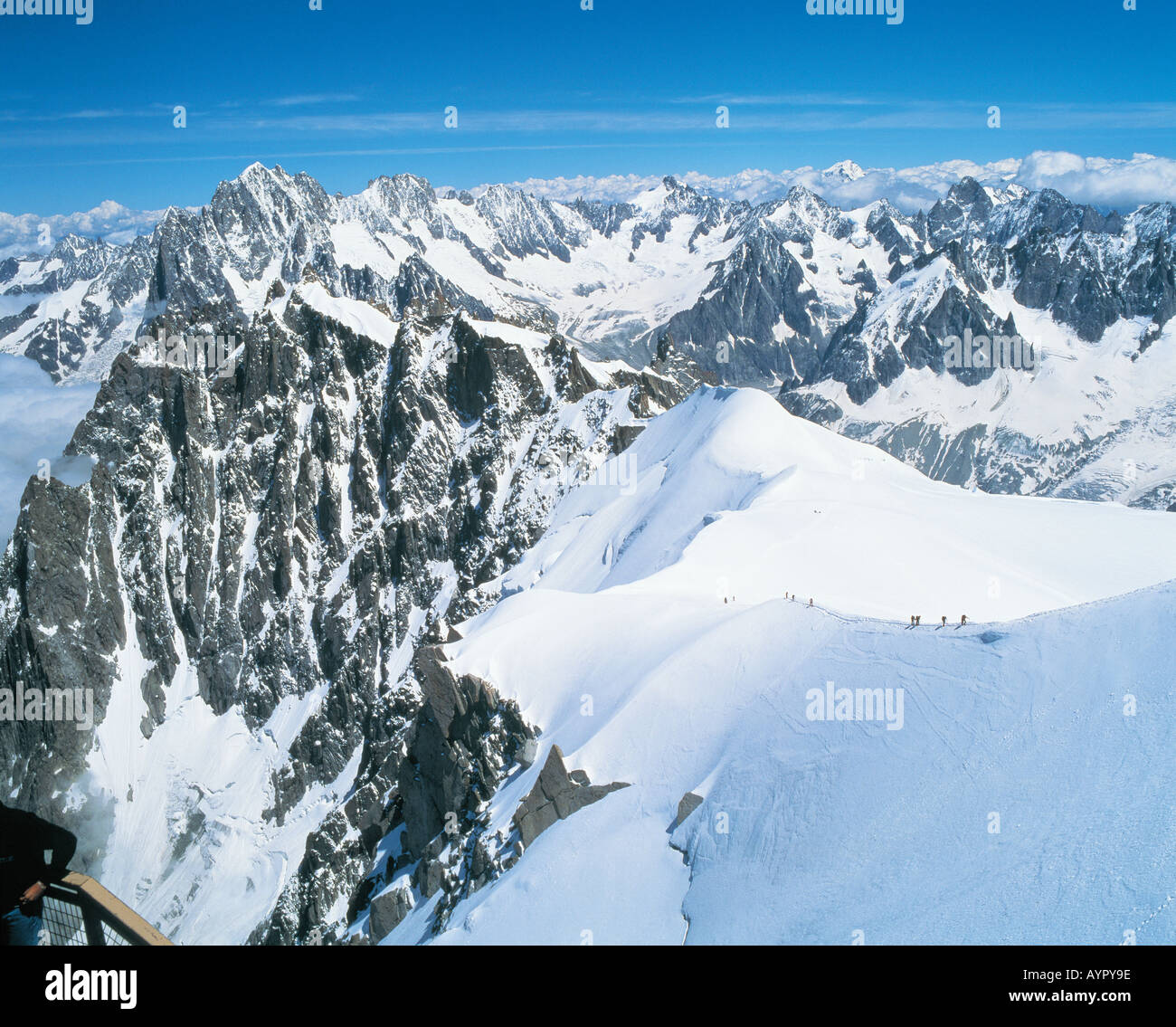 Rugged Snowy Mountain Stock Photo - Alamy