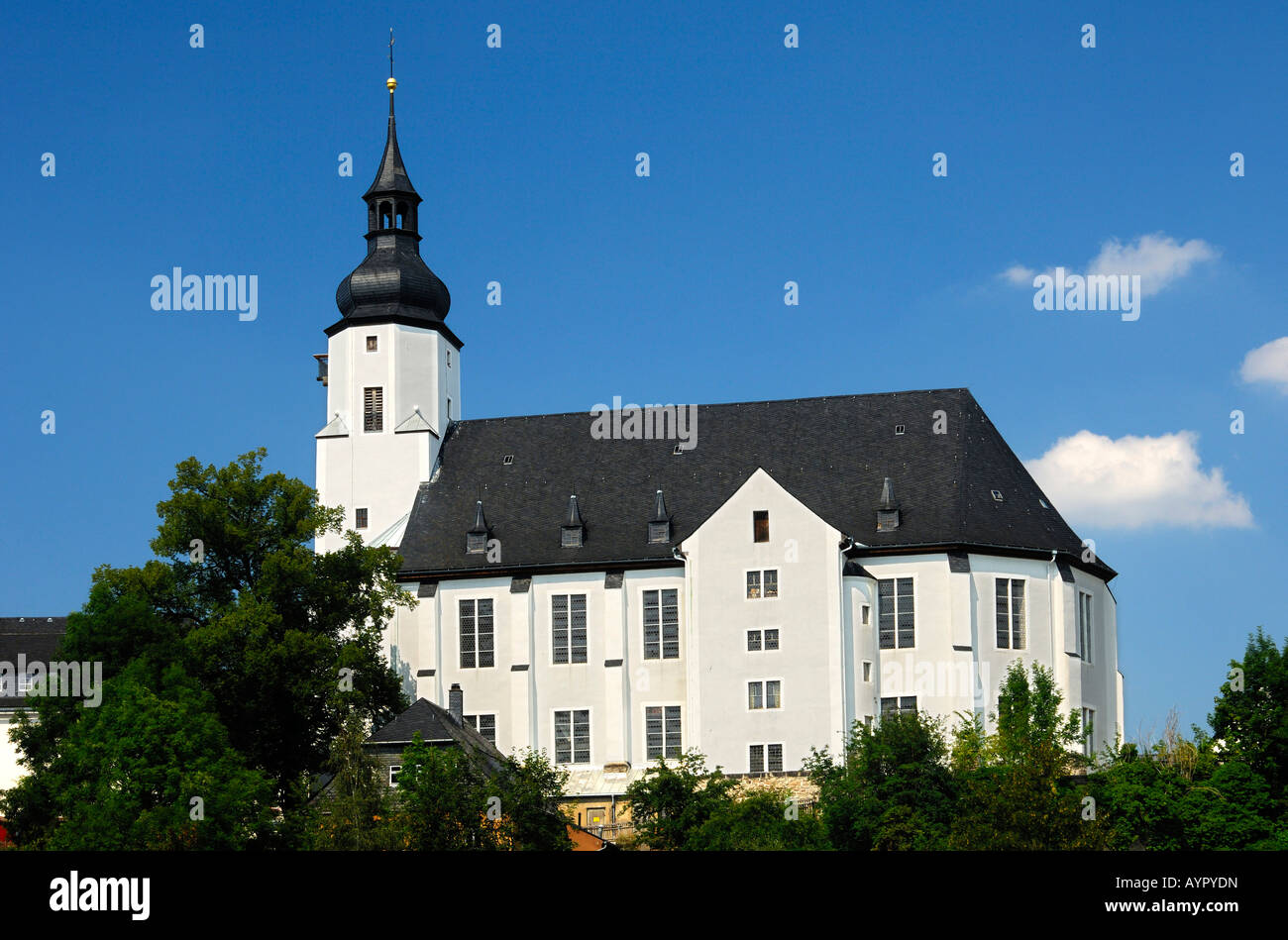 St. Georgen Church, Schwarzenberg, Erzgebirge, Saxony, Germany Stock ...