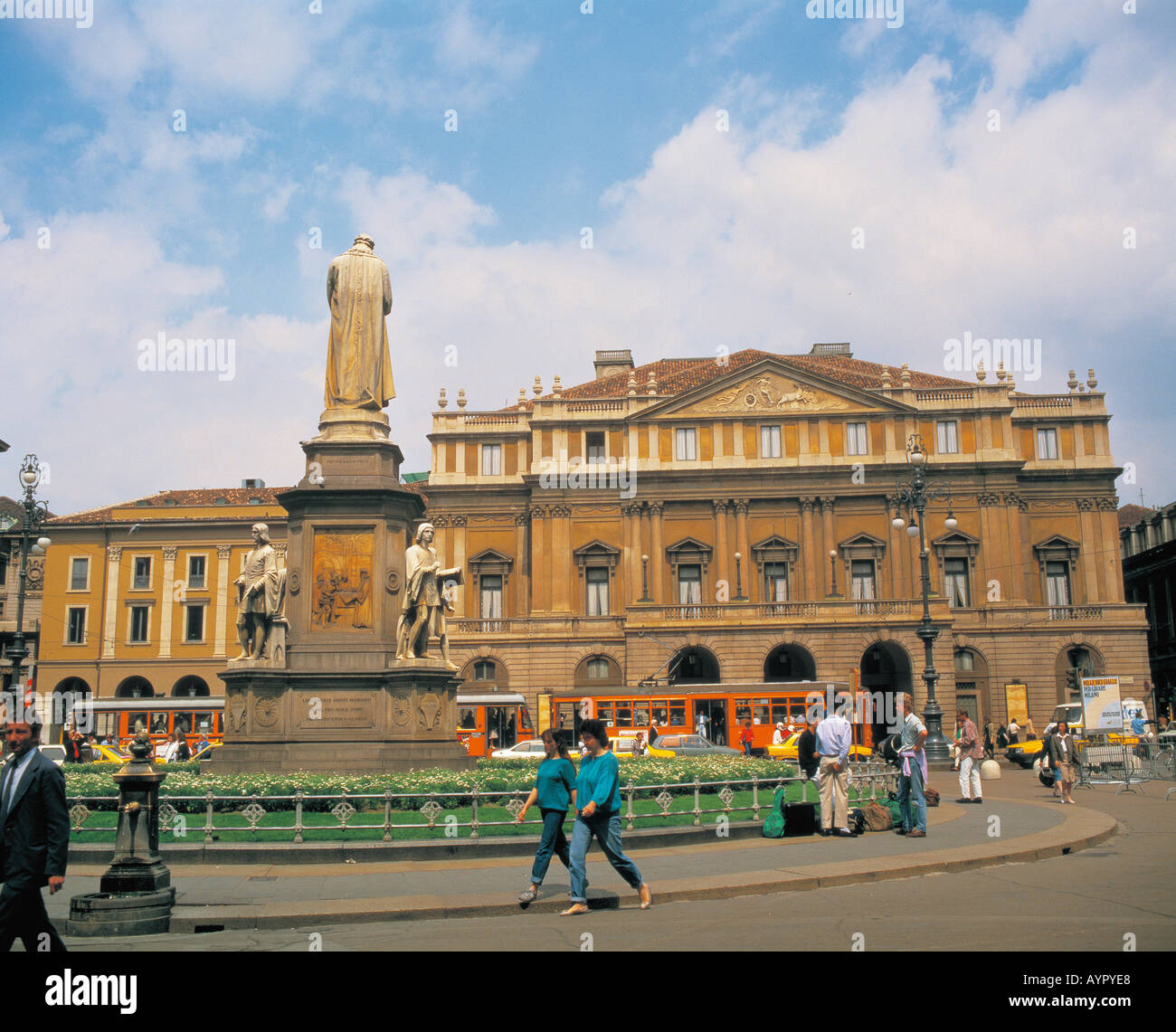 European Building with Statues Stock Photo - Alamy
