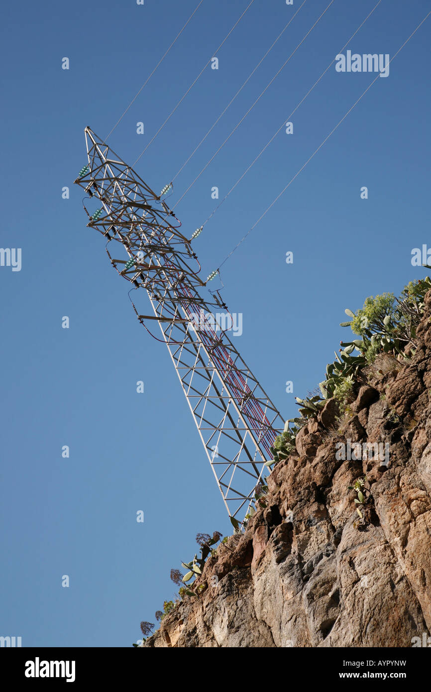 Electricity pylon top view hi-res stock photography and images - Alamy