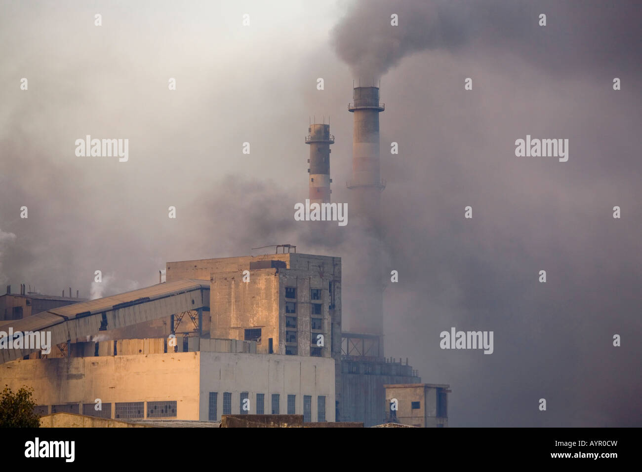 Pollution from a cement factory near New Delhi, India Stock Photo - Alamy