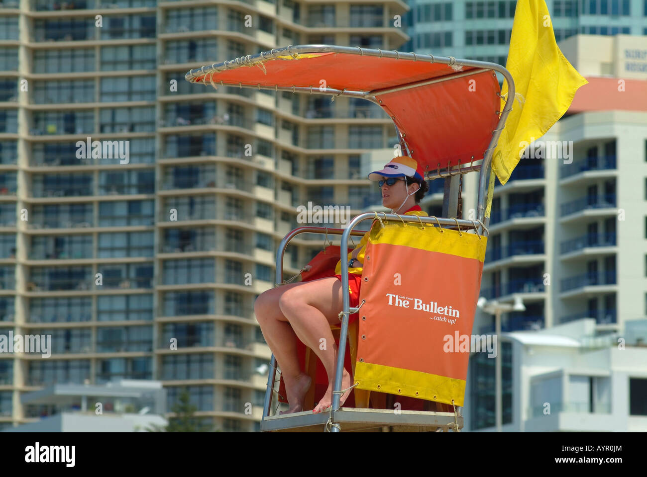 Pool lifeguard chair hi-res stock photography and images - Alamy