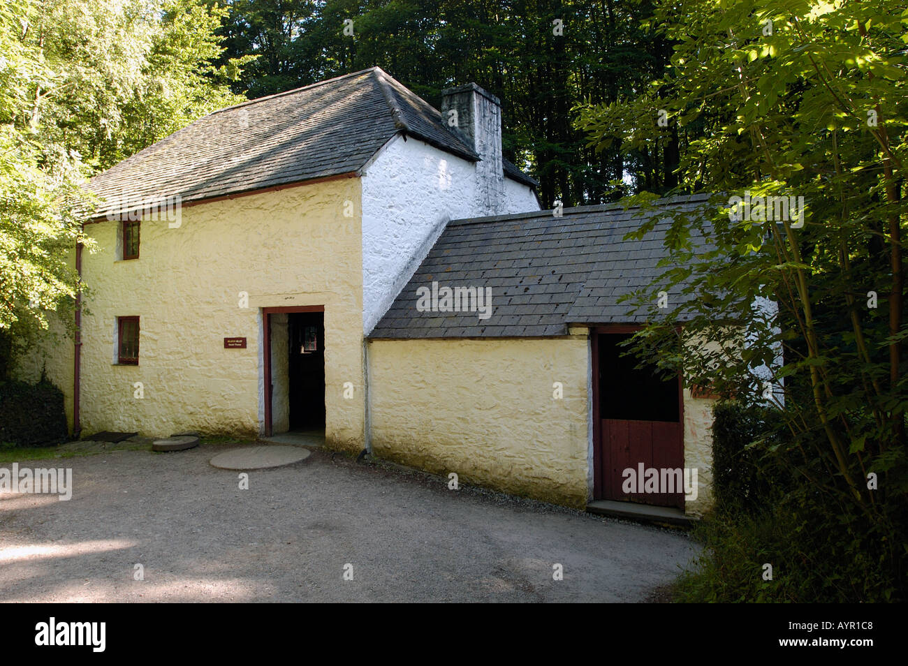 White house of miller in Museum of Welsh Life St Fagans Cardiff South ...