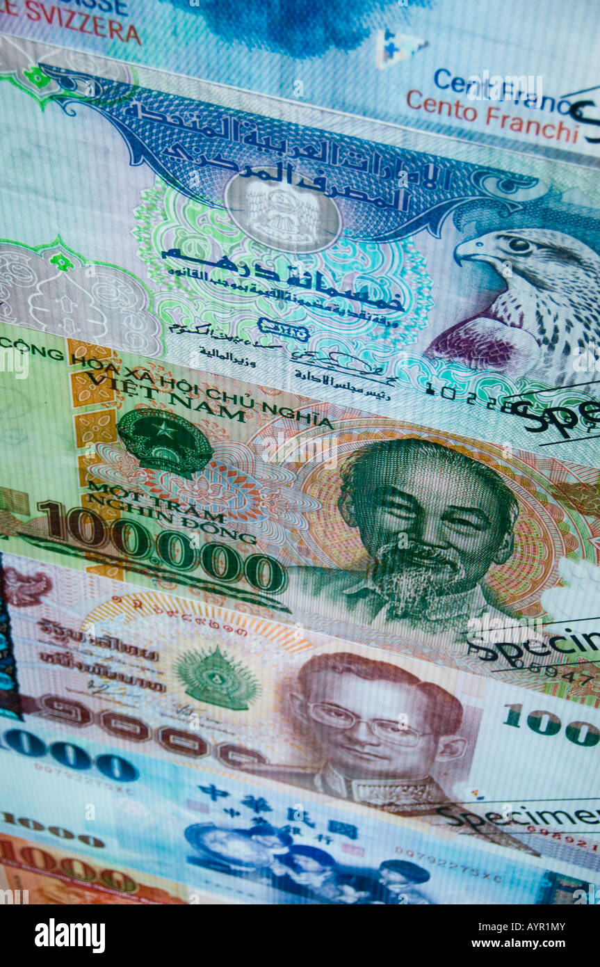 Money Exchange Display Singapore Stock Photo - Alamy