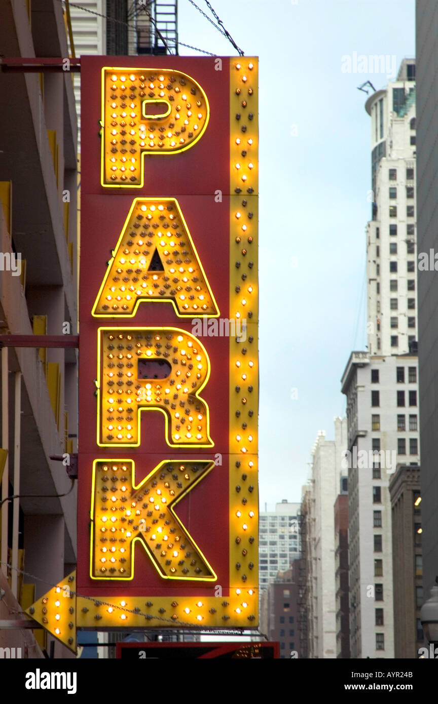 NEON SIGN FOR A PARK HOUSE CHICAGO ILLINOIS UNITED STATES OF AMERICA ...