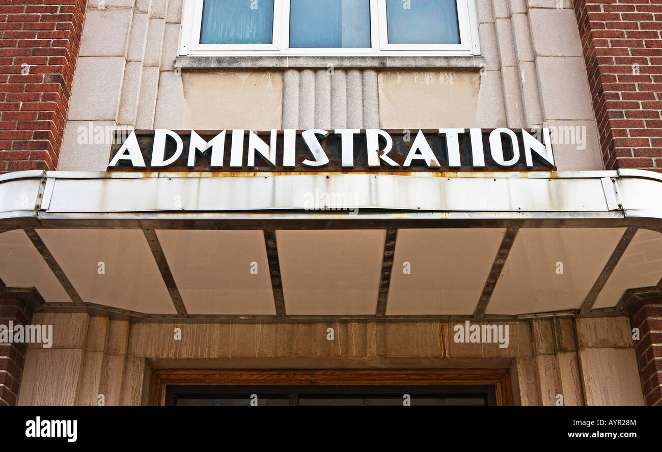 administration building facade Stock Photo - Alamy