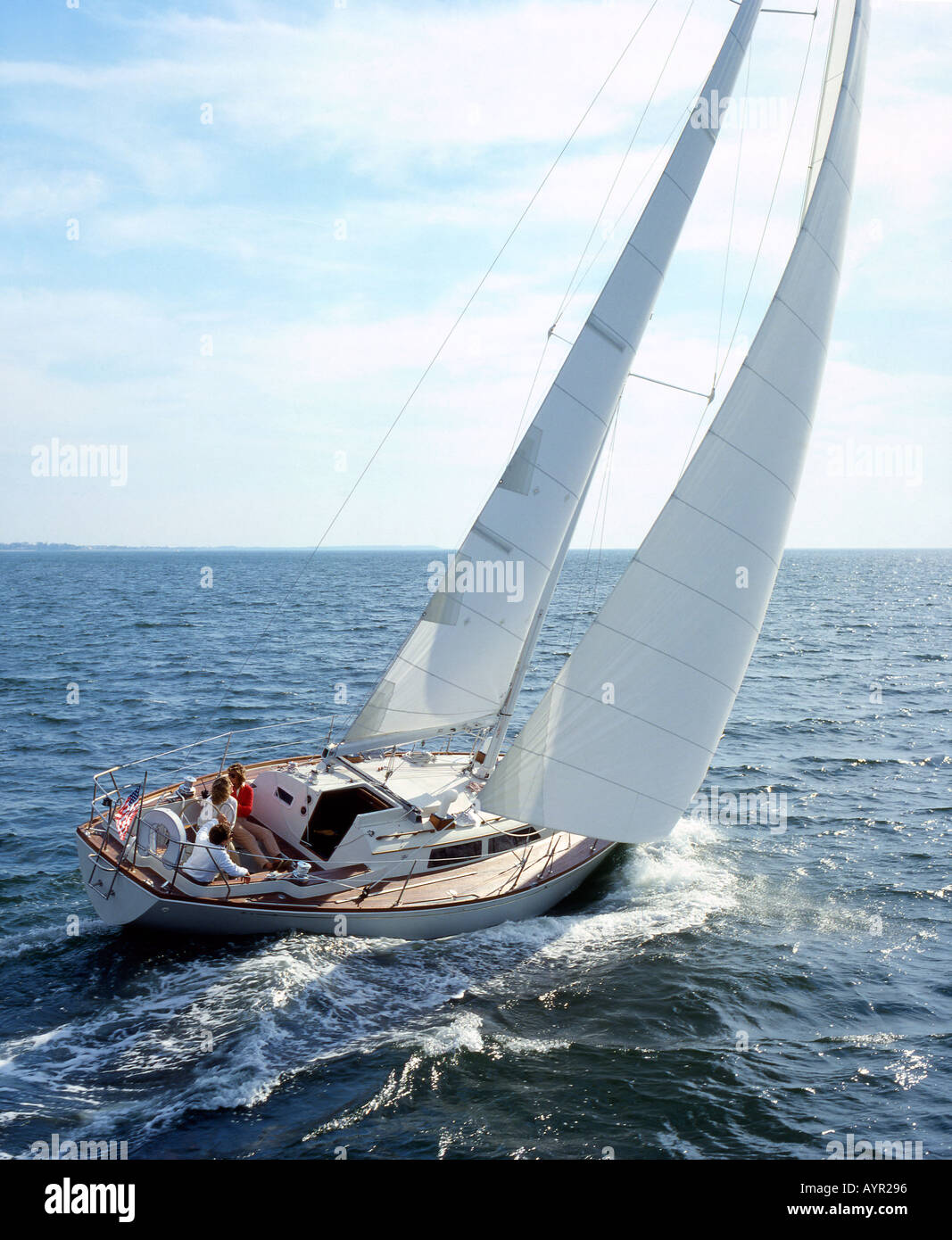 Sailing Yacht under way Beautiful sunny day Stock Photo - Alamy