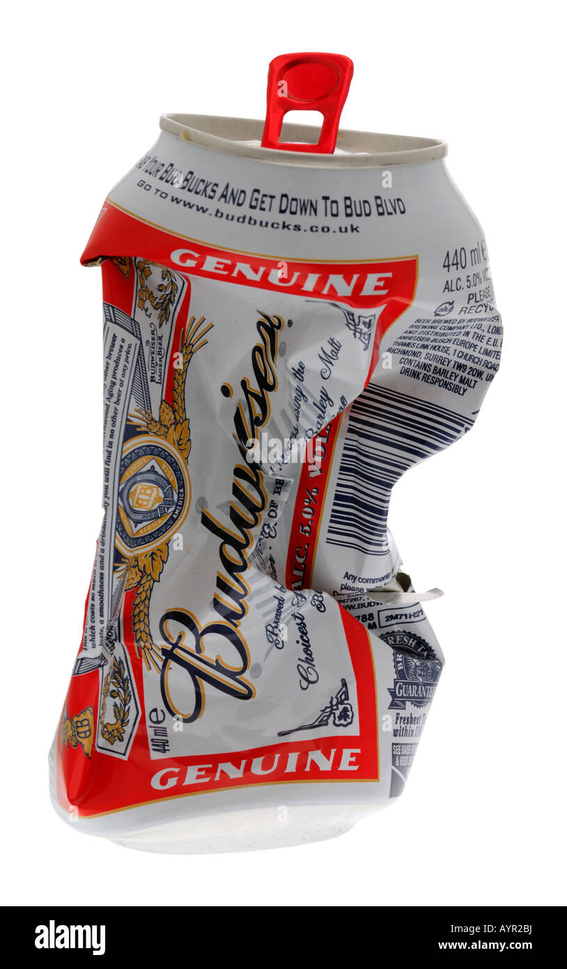 Squashed beer can hi-res stock photography and images - Alamy