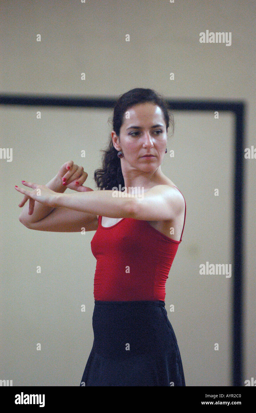 Lesson of flamenco dance Stock Photo - Alamy