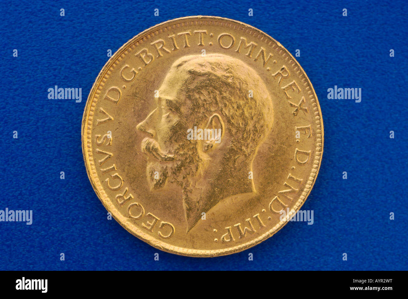 King George V British empire gold coin from 1927 head side Stock Photo ...