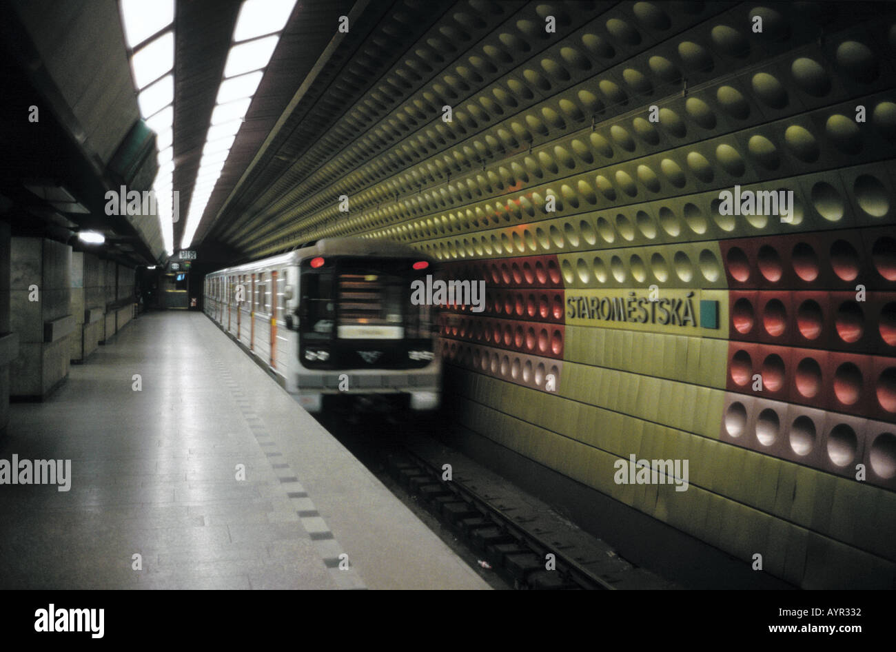 Prague Metro train Czech Republic Stock Photo - Alamy