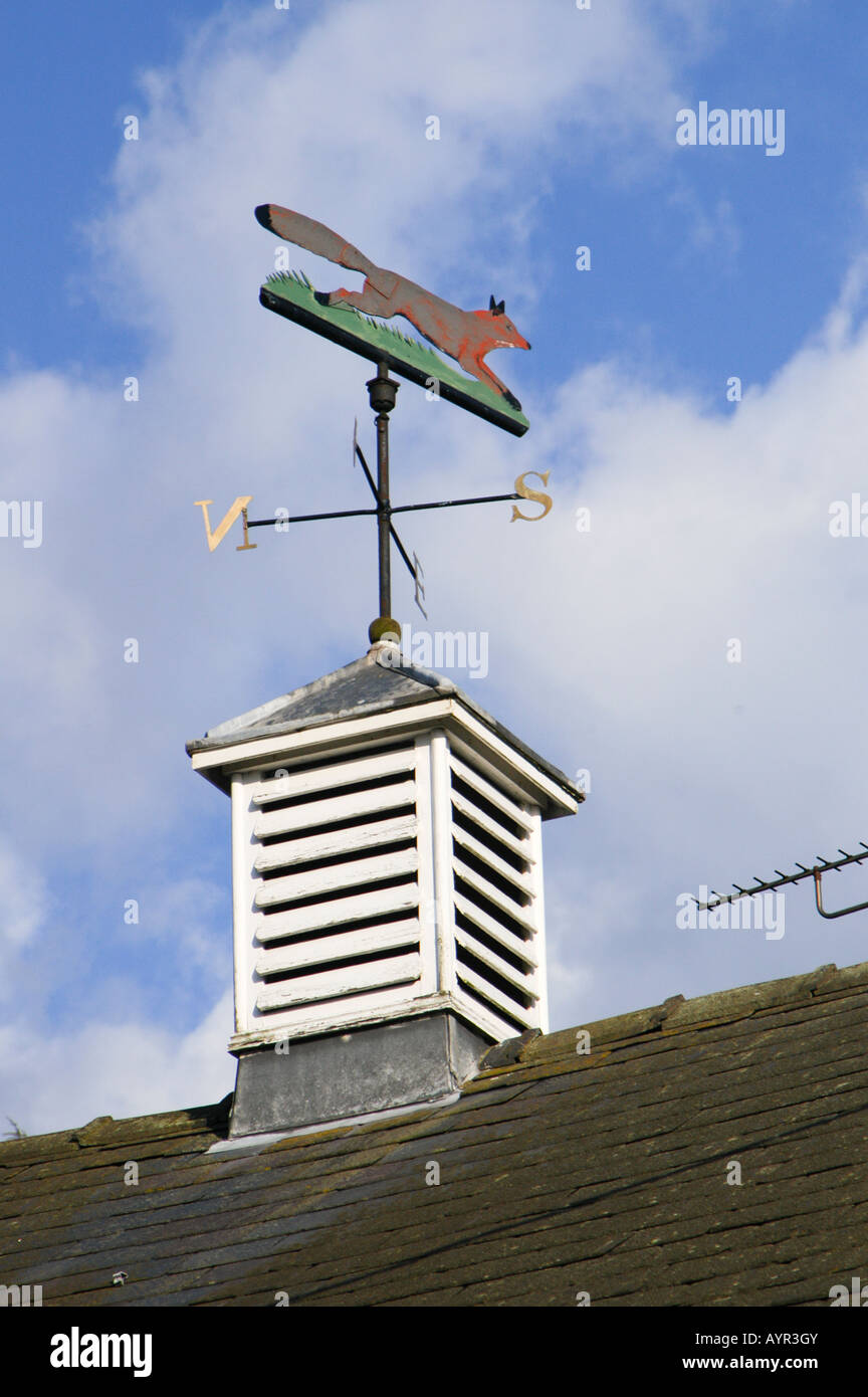 fox shaped weather vane on a house in a village in leicestershire ...