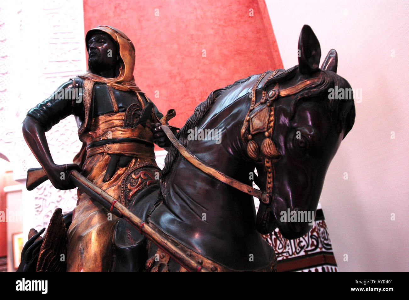 Moorish soldier statue Castillo Bil Bil in Benalmadena Andalusia Spain ...