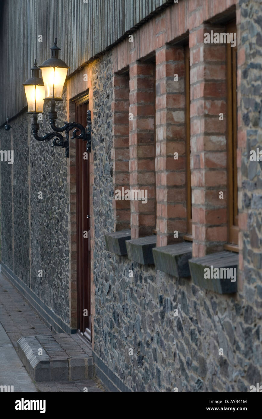 exterior light outside a building at dusk Stock Photo - Alamy