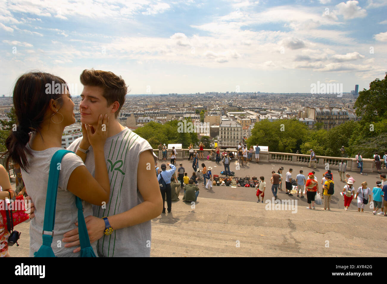 Couple Kissing On Steps High Resolution Stock Photography and Images ...