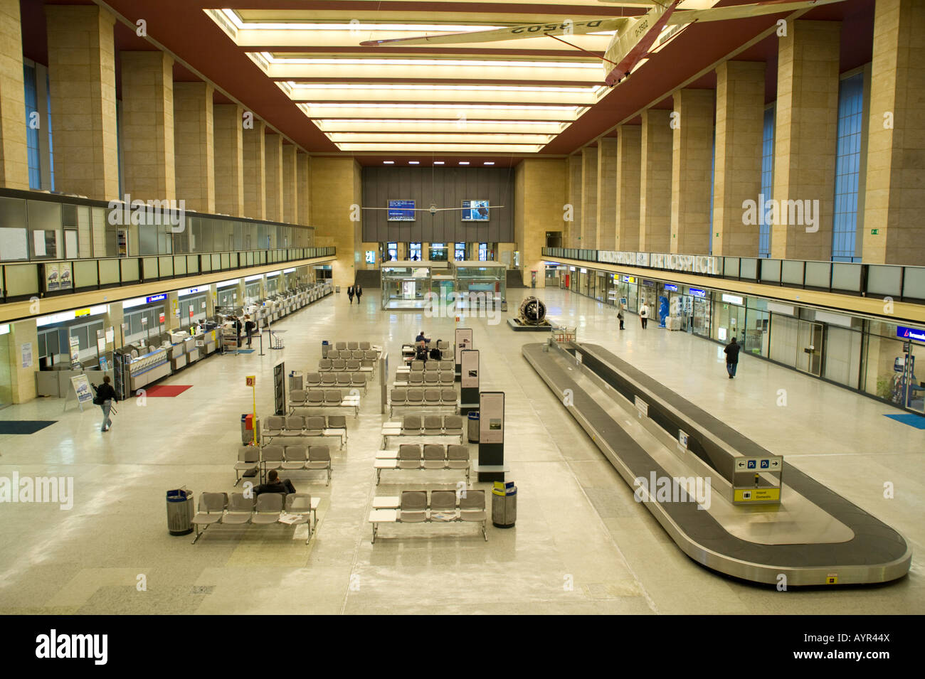 Interior of Tempelhof Airport in Berlin 2008 The Nazi era airport is of ...