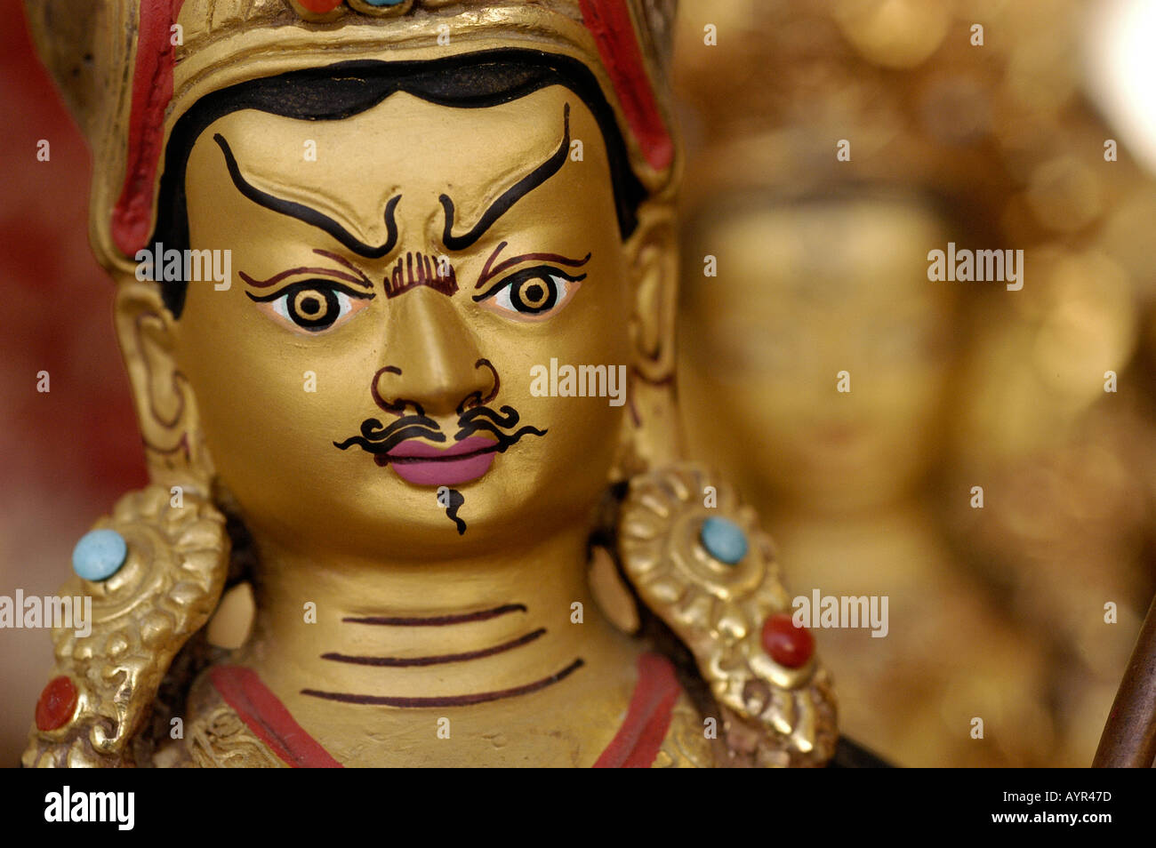 Statue of buddhist master Guru Rinpoche Padmasambhava or Lotus Born in ...