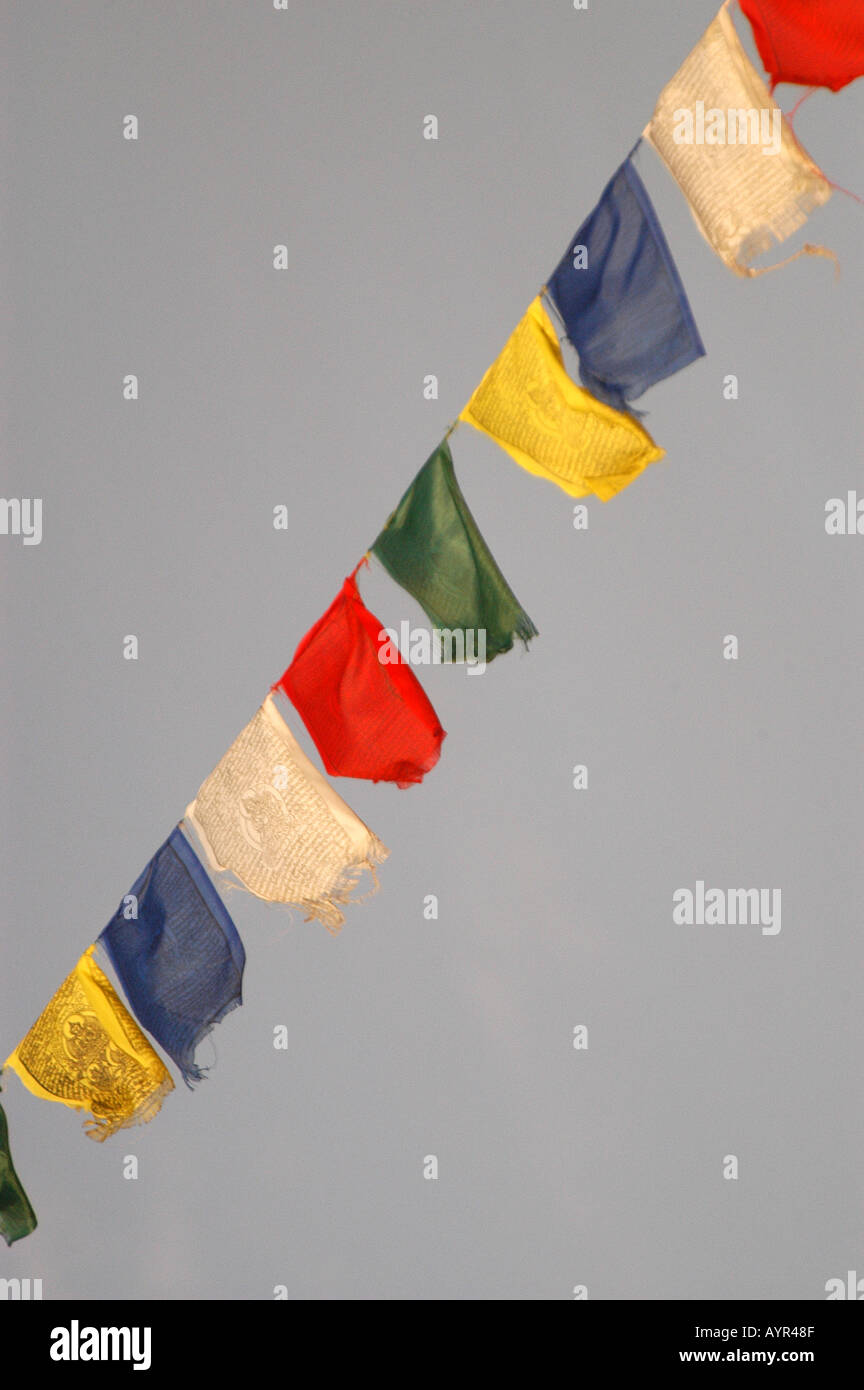 String tibetan prayer flags hi-res stock photography and images - Alamy