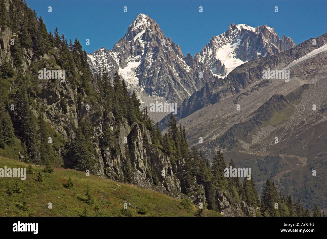 Aiguille de Chardonnet and Argentiere in the French Alps Chamonix ...