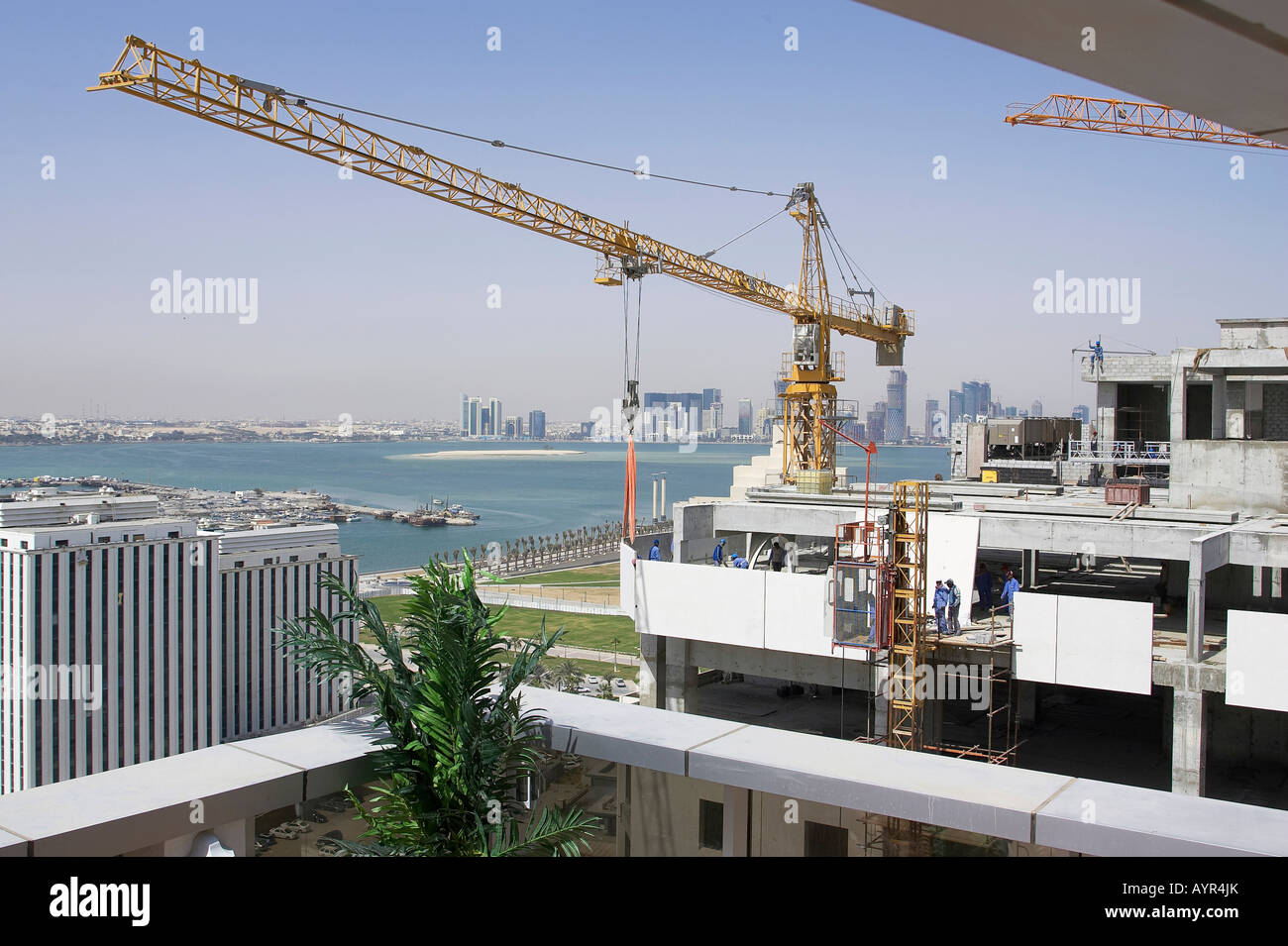 Building site near the harbour of Doha, Qatar Stock Photo - Alamy