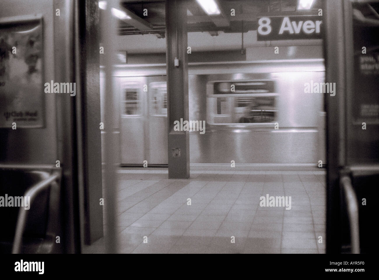 Eighth Avenue Station on the L Line in the NYC subway system Stock ...
