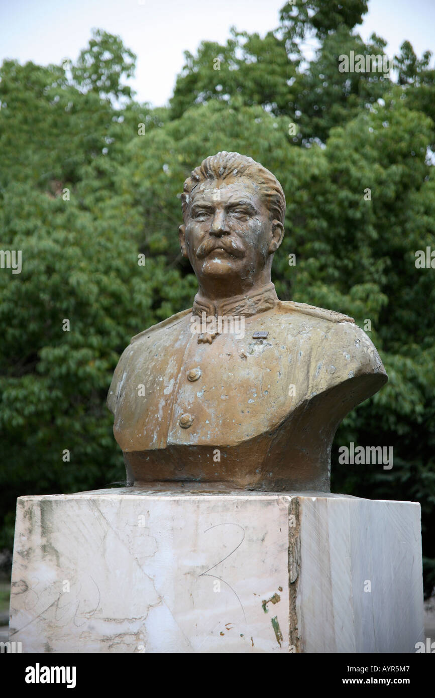 Bust of Stalin in Main Square. Ozurgeti, Georgia, Southwest Asia Stock ...